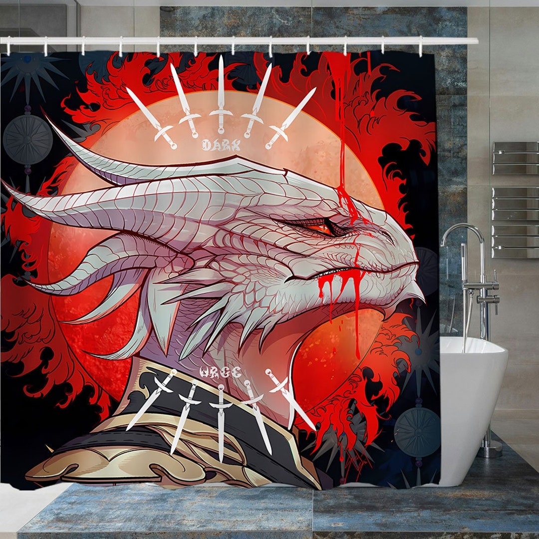Anime Baldur's Gate 3 Dark Urge Shower Curtain Bathroom Decor 71" X 71 ...
