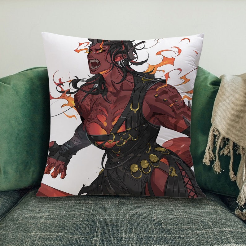 Baldur's Gate 3 Karlach Pillow, 2 Way Throw Pillows, Square Pillow - Etsy