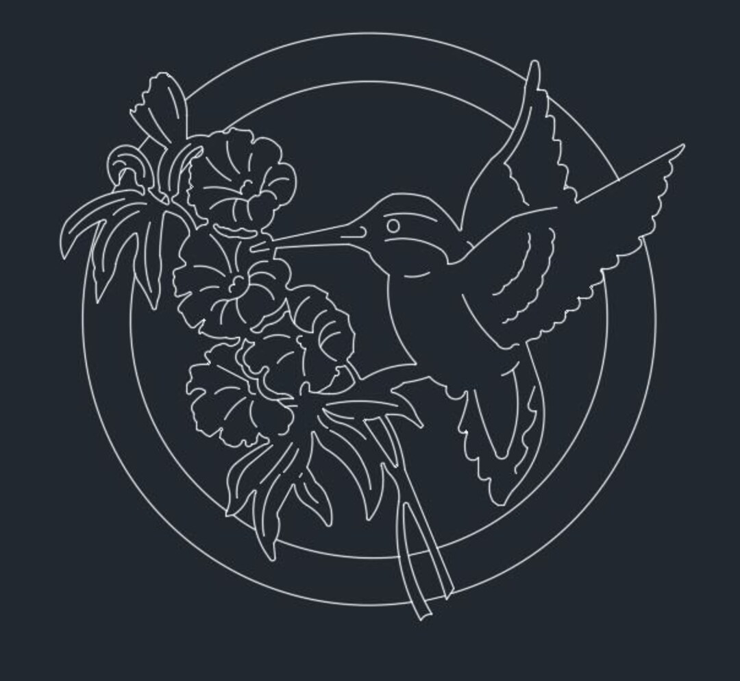 Hummingbird Wall Art 2 Piece Design DXF File - Digital Download- File(s ...