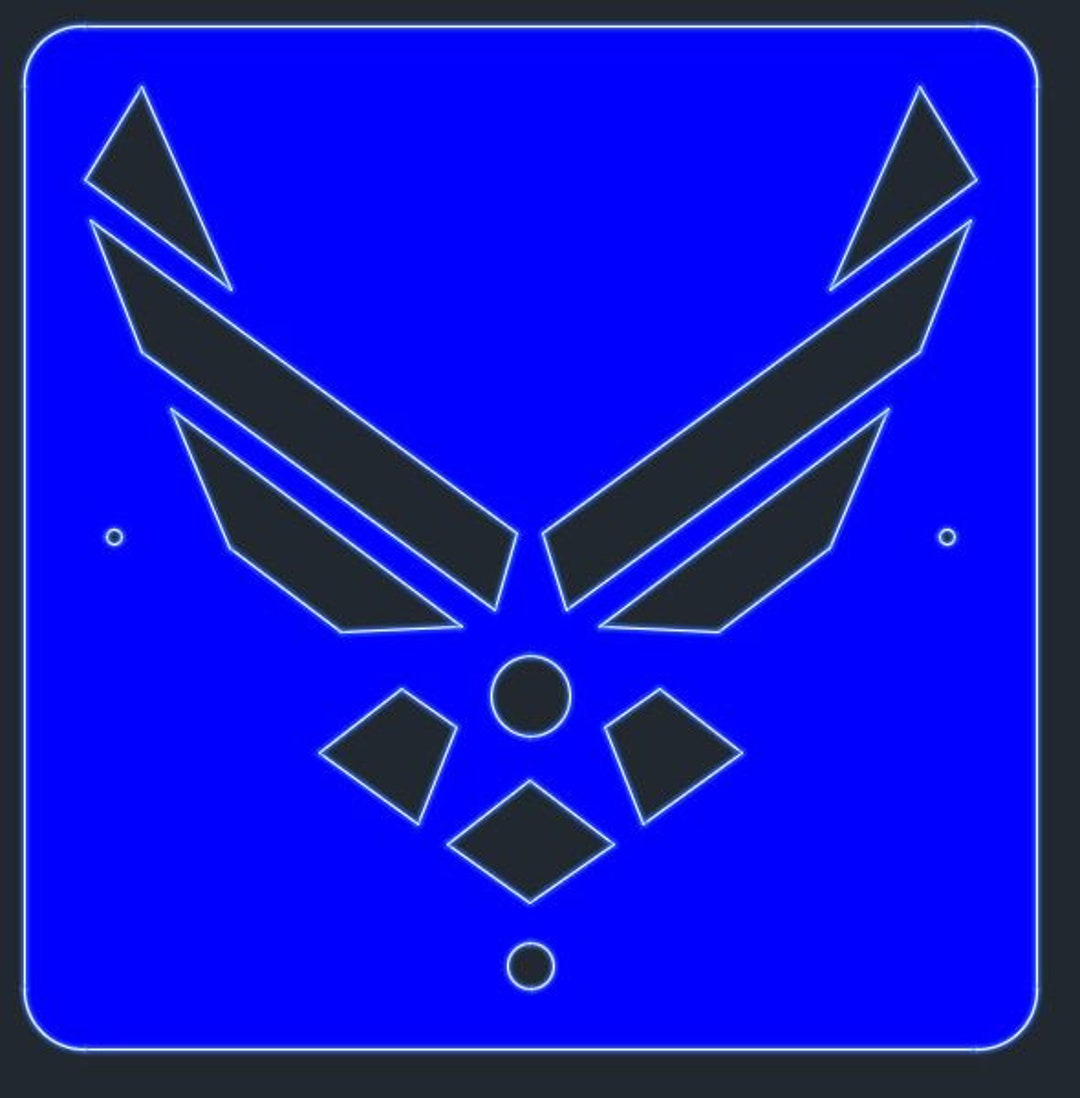 Airforce Logo Bow Hanger / Coat Hanger DXF File - Digital Download ...