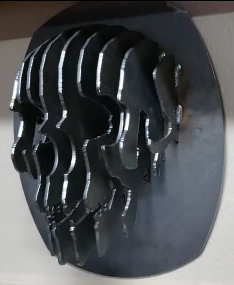 Skull Plaque 3D Metal Art- DXF File - Digital Download- File(s) Only ...