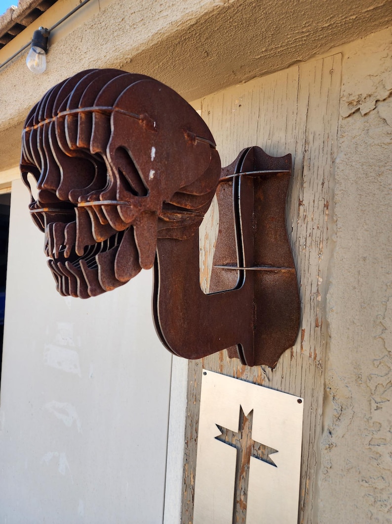 3D Skull Metal Art- DXF File - Digital Download- File(s) Only- Plasma ...