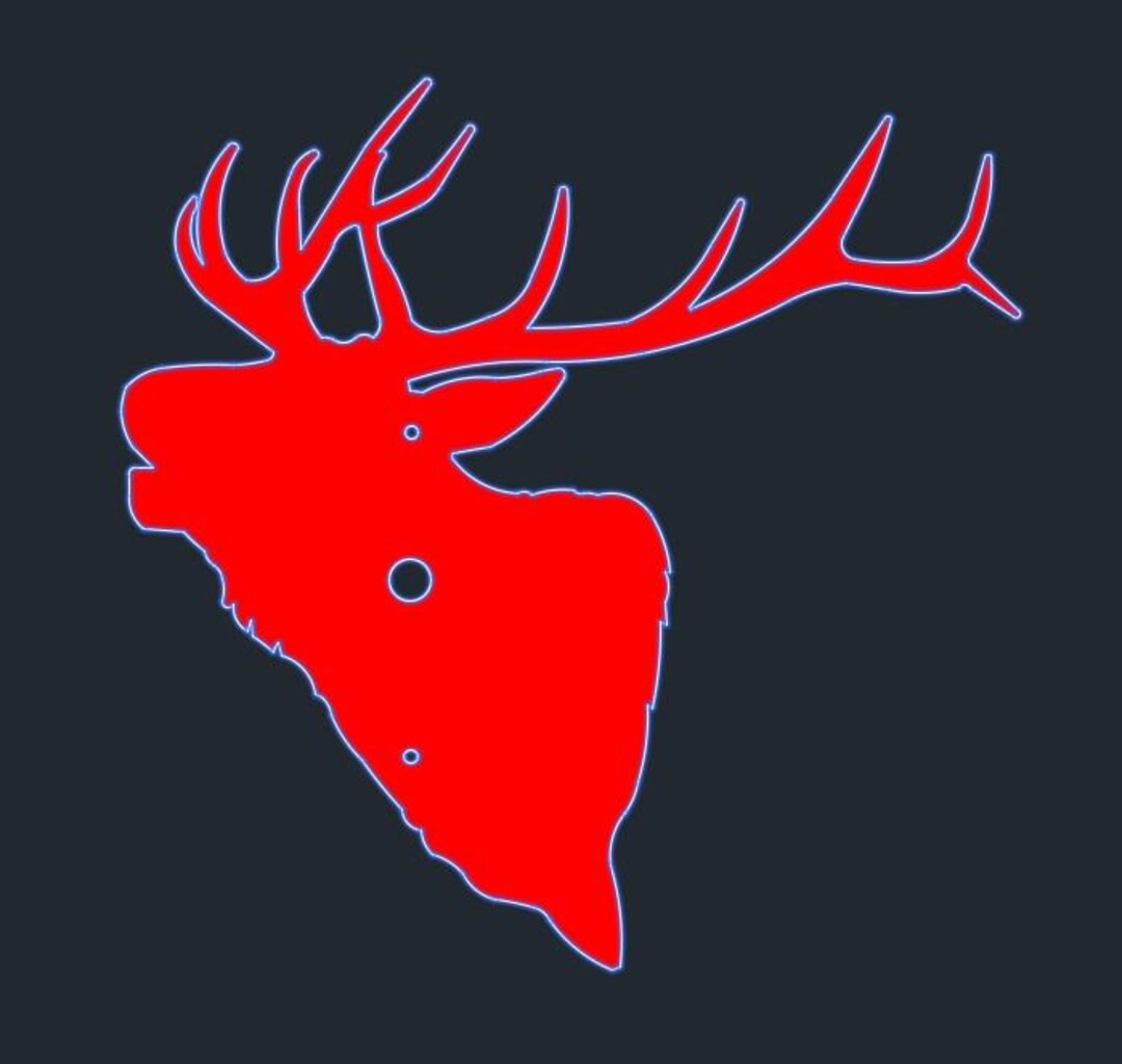Elk Head Bow Coat Hanger DXF File - Digital Download- File(s) Only ...