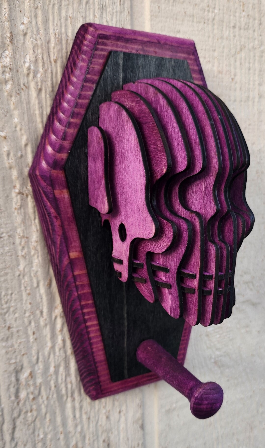 3D Small Skull Coat Hat Helmet Hanger- DXF File - Digital Download ...