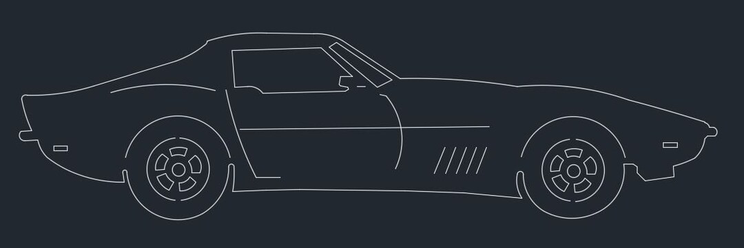 1972 Corvette Metal Art- DXF File - Digital Download- File(s) Only ...