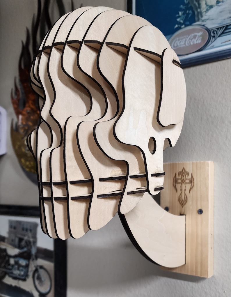 3D Skull Helmet Hanger- DXF File - Digital Download- File(s) Only ...