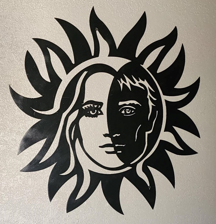 Mayan Sun With Male and Female Faces DXF File - Digital Download- File ...