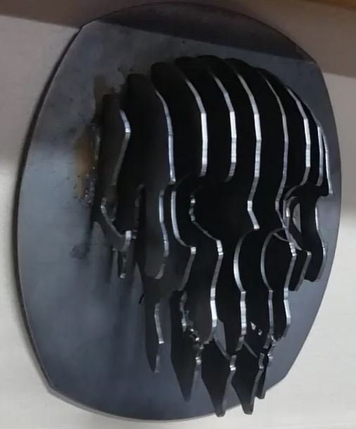 Skull Plaque 3D Metal Art- DXF File - Digital Download- File(s) Only ...