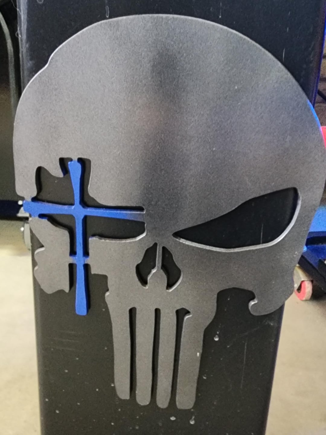 Punisher Style Skull With Cross DXF File - Digital Download- File(s ...