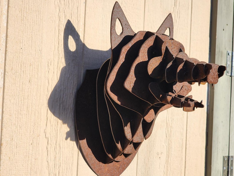 3D Life Size Wolf Head Metal Art- DXF File - Digital Download- File(s ...