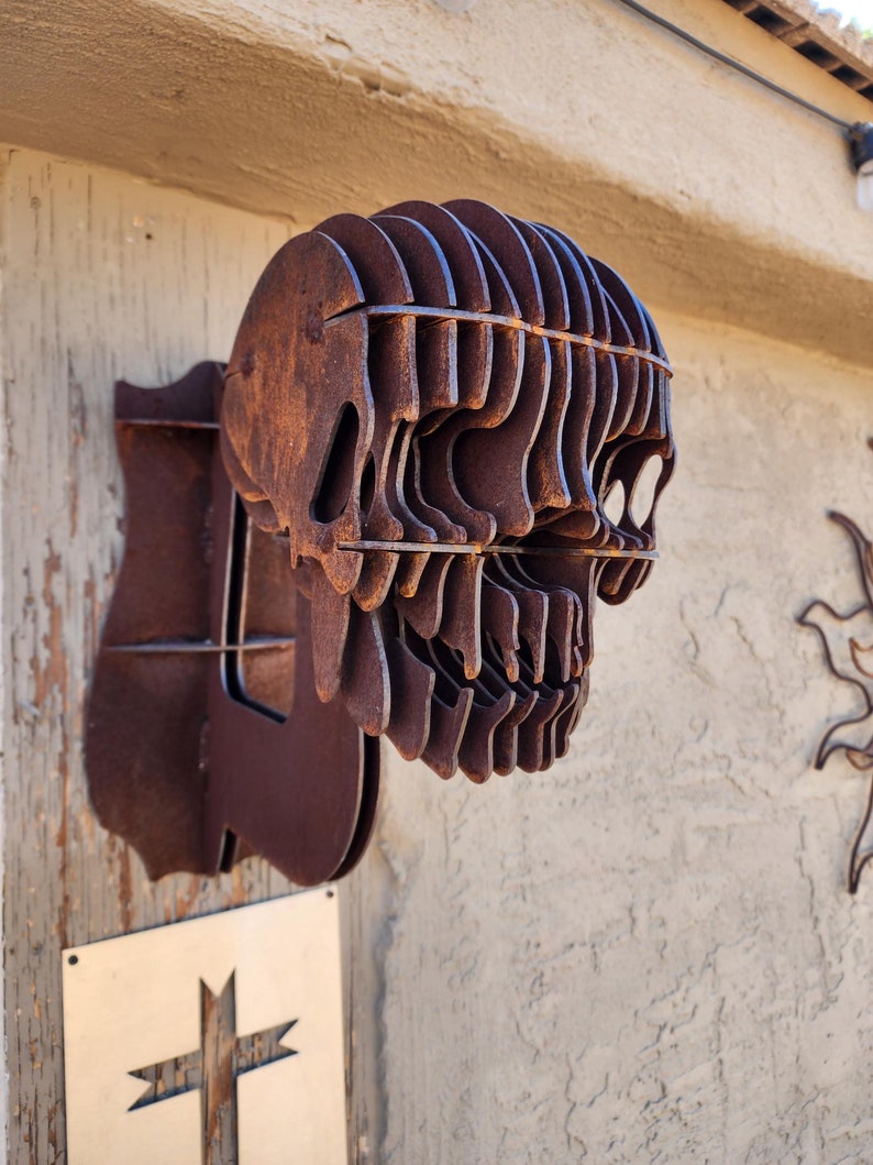 3D Skull Metal Art- DXF File - Digital Download- File(s) Only- Plasma ...