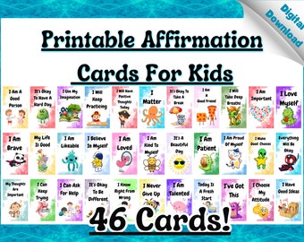 Printable Kids Affirmation Cards, Positive Affirmations, Daily Mantras ...