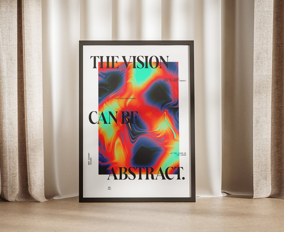 Poster: the Vision Can Be Abstract. - Etsy