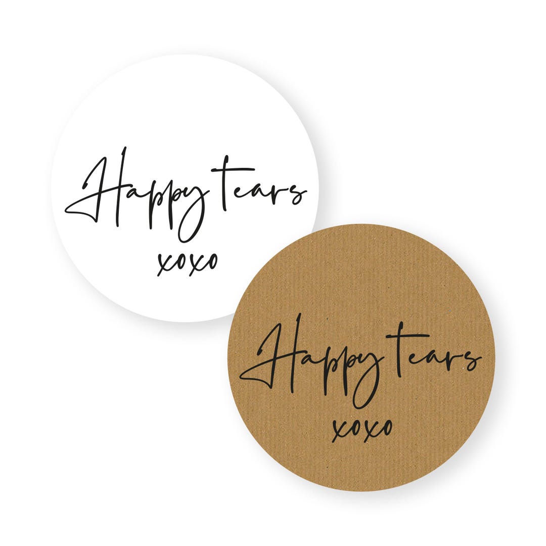 Happy Tears Stickers Wedding Tissue Packet Sleeve Labels - Etsy