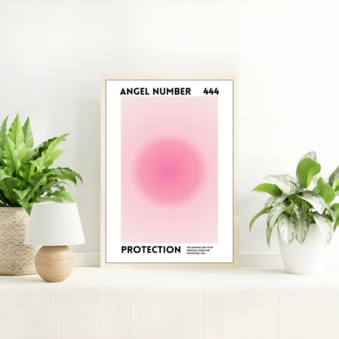 Angel Number 444 Printable Wall Art Manifestation Trendy Simple ...