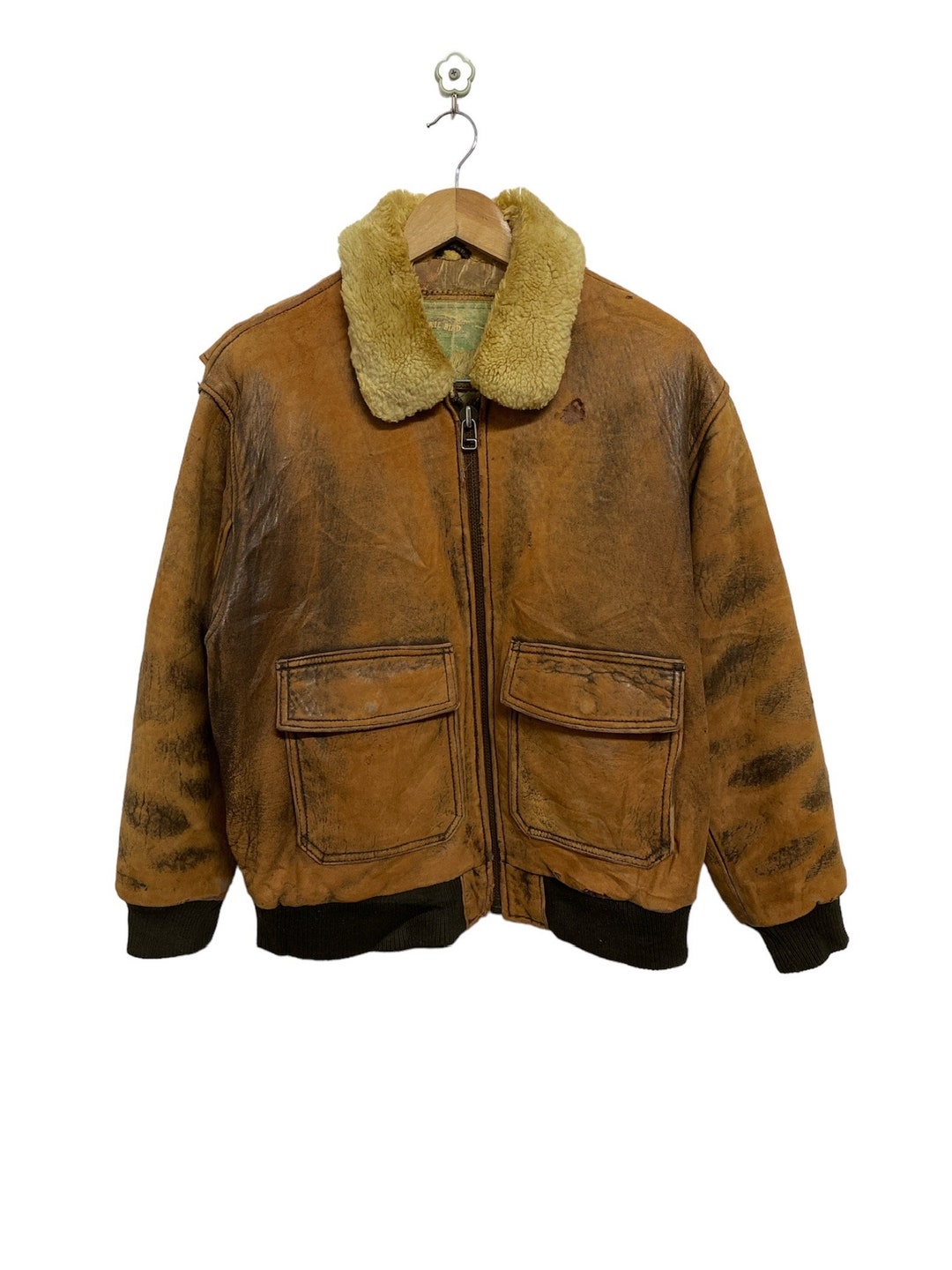 Vintage Jail Bird Type A-2 Flying Leather Jacket/ Avirex/ Buzz Rickson ...