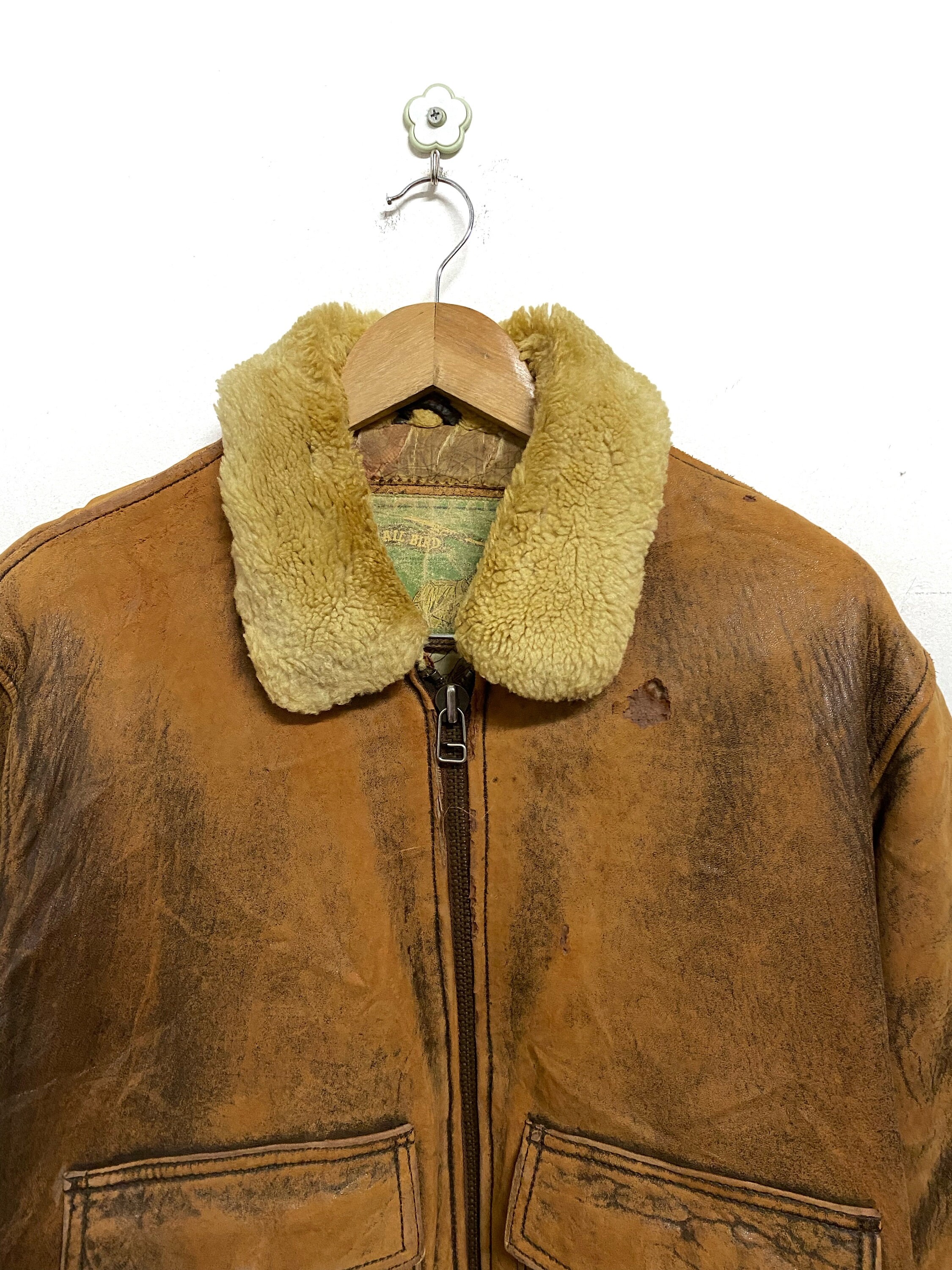 Vintage Jail Bird Type A-2 Flying Leather Jacket/ Avirex/ Buzz Rickson ...
