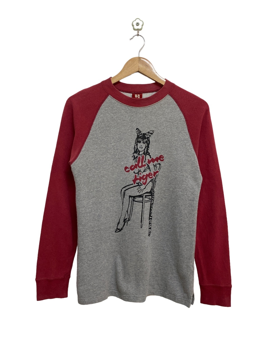 Hysteric Glamour Call Me Tiger Show Girl Trainer Sweatshirt - Etsy