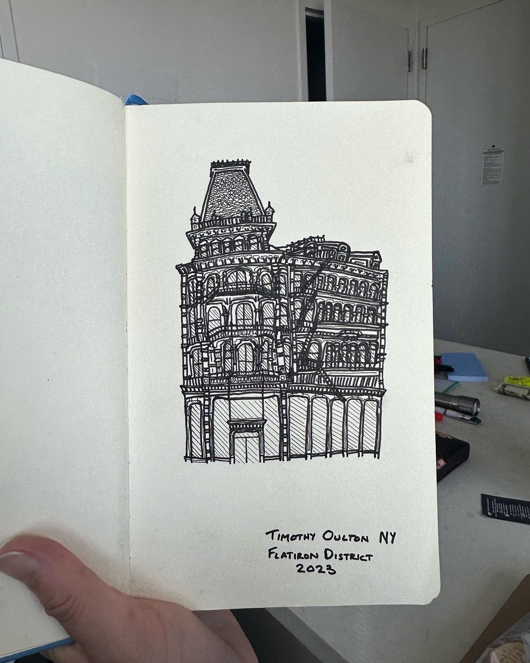 Digital NYC Architecture Drawing - Timothy Oulton Building - Etsy