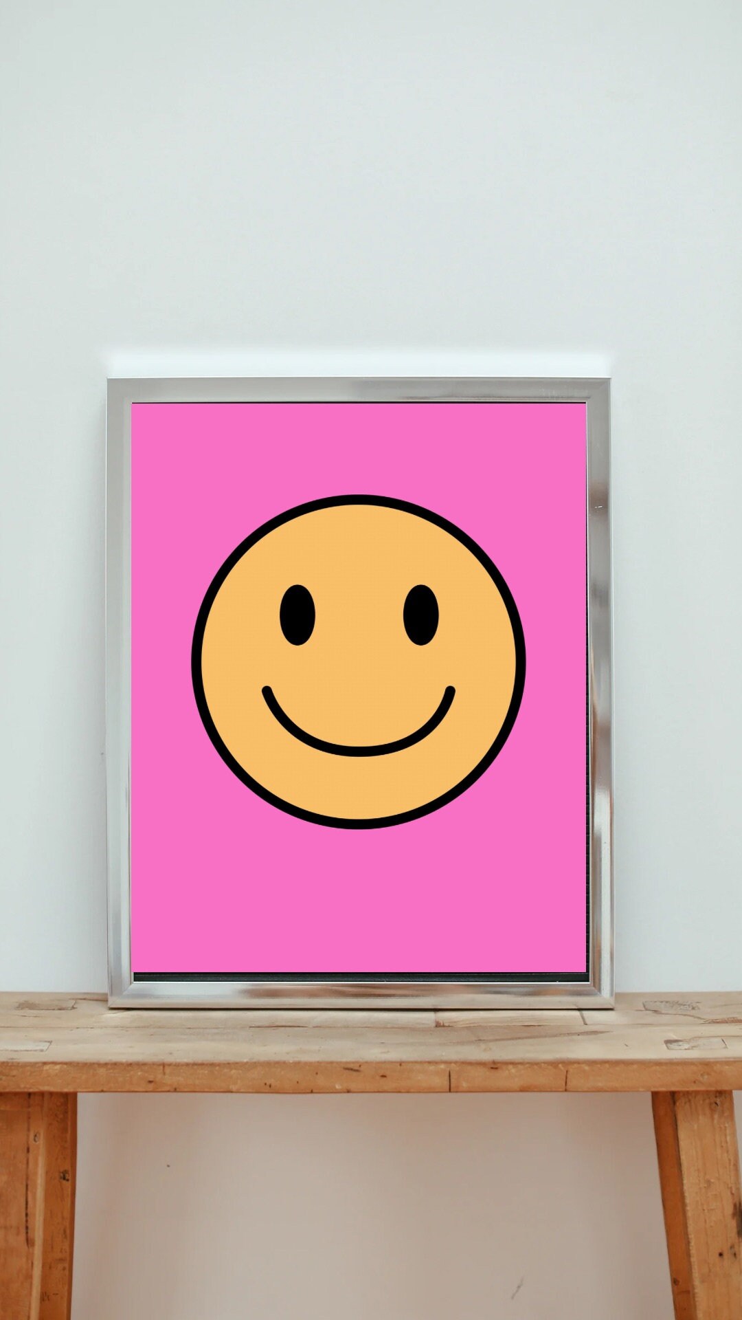 Digital Smiley Emoji Poster, Cheerful Wall Art, Happy Emoticon Decor ...