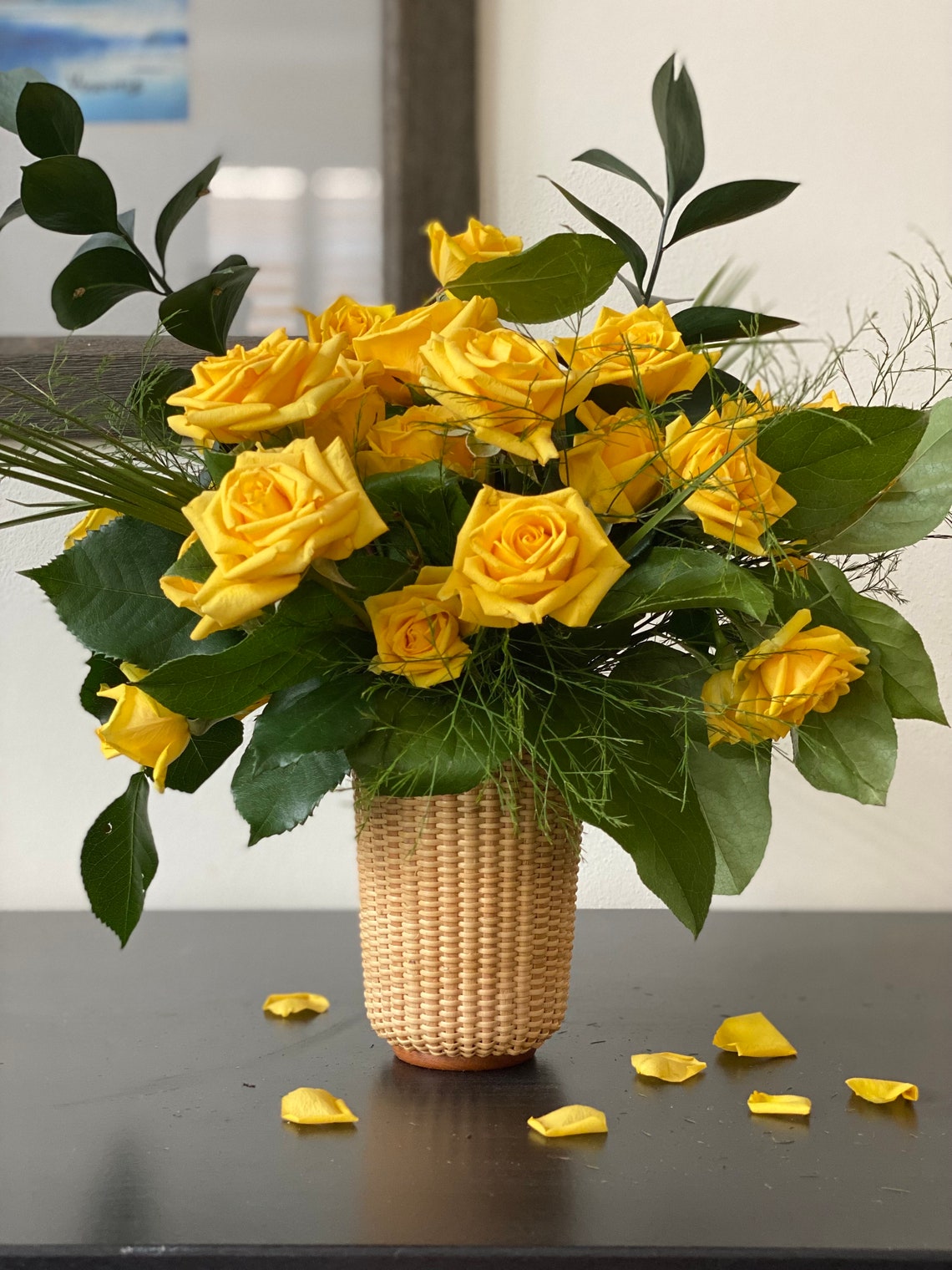 Nantucket Basket Vase - Etsy