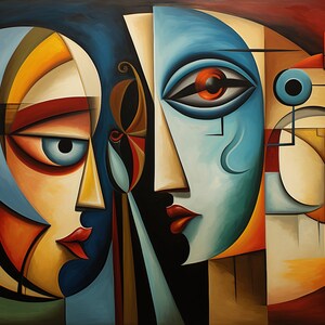 Cubist Duality: Portraits of Convergence and Contrast, a High Quality ...