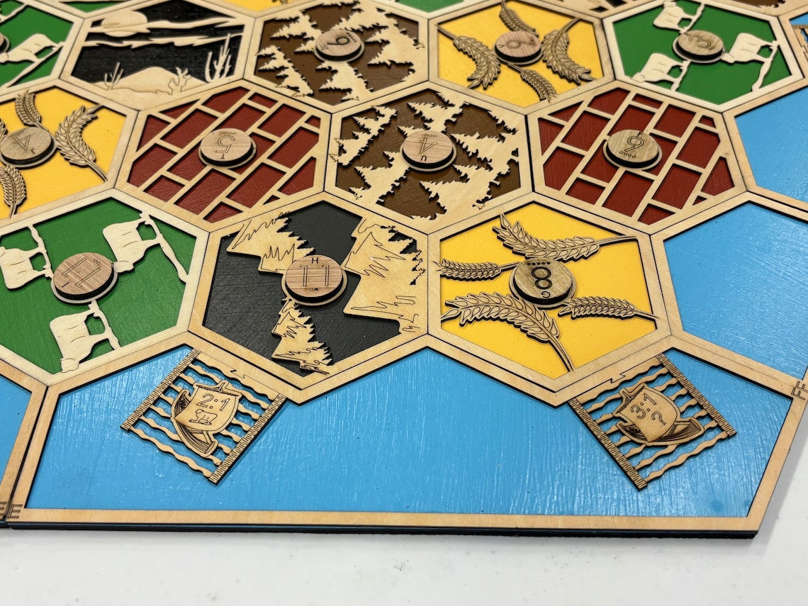 Settlers of Catan Board Laser Cut Files 3-4 Player Base Game - Etsy Canada