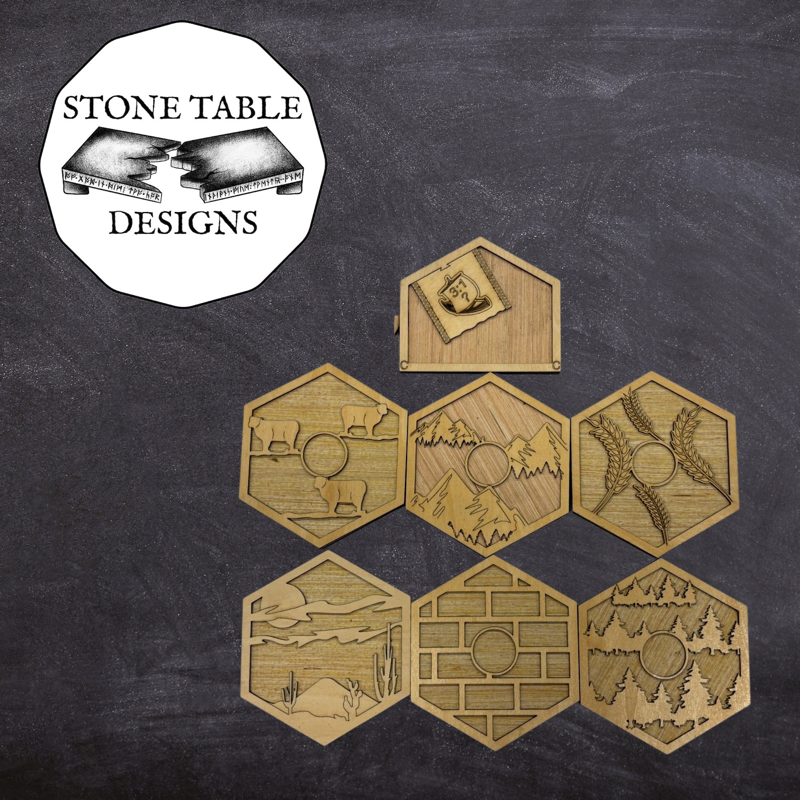 DIGITAL DOWNLOAD - Settlers of Catan Board - Laser Cut Files - Complete ...