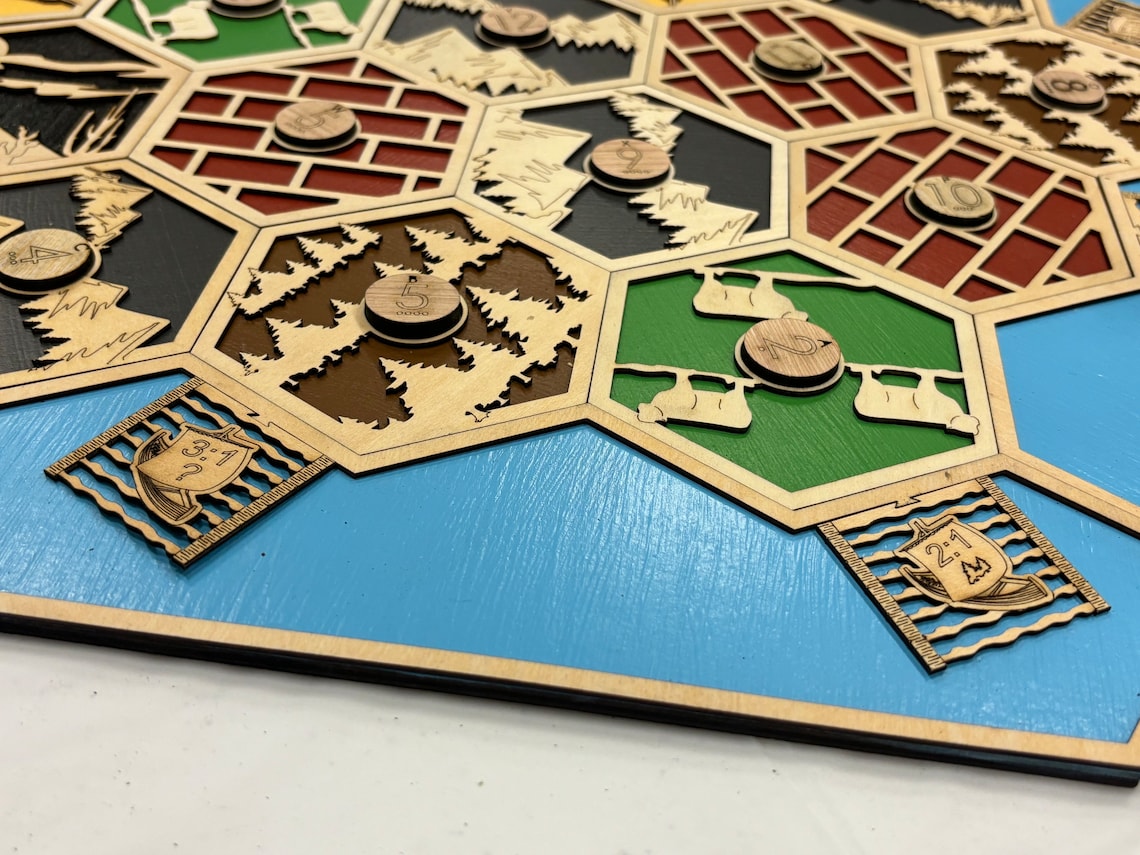 Settlers of Catan Board Laser Cut Files 3-4 Player Base Game - Etsy Canada