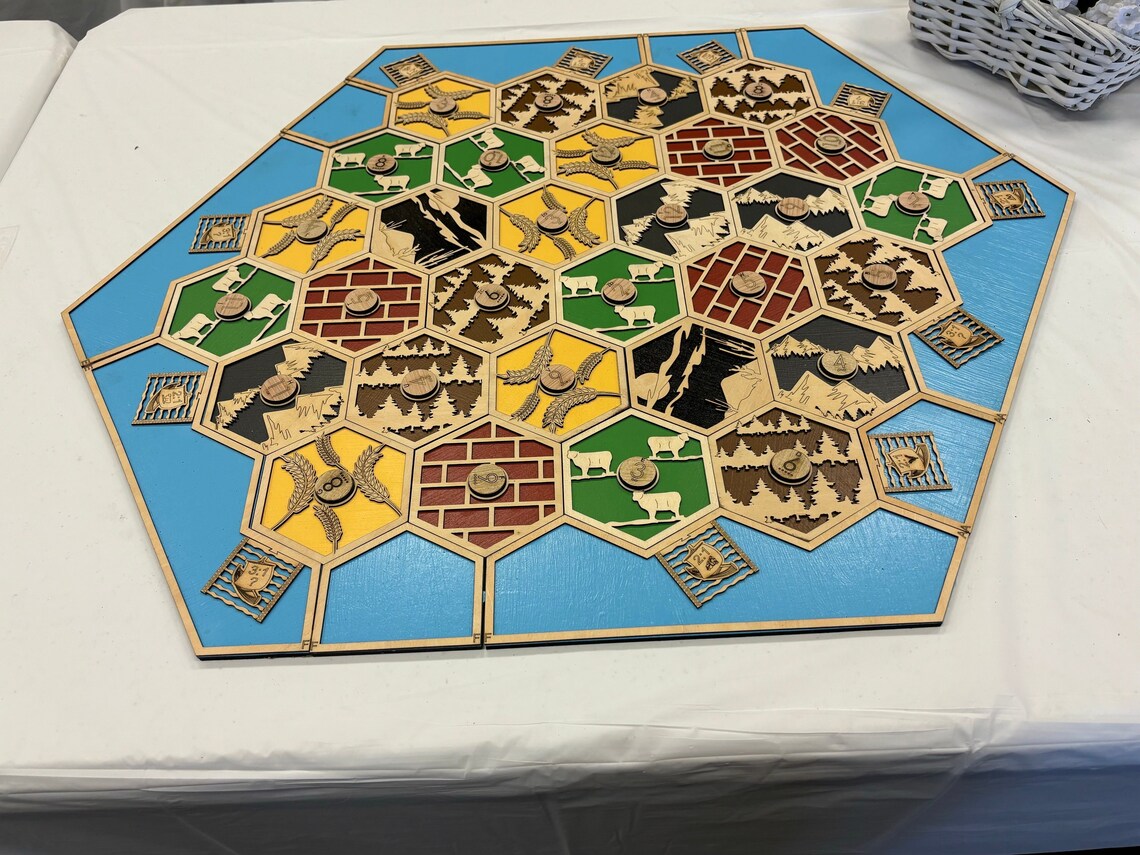 Settlers of Catan Board Laser Cut Files 3-4 Player Base Game - Etsy Canada