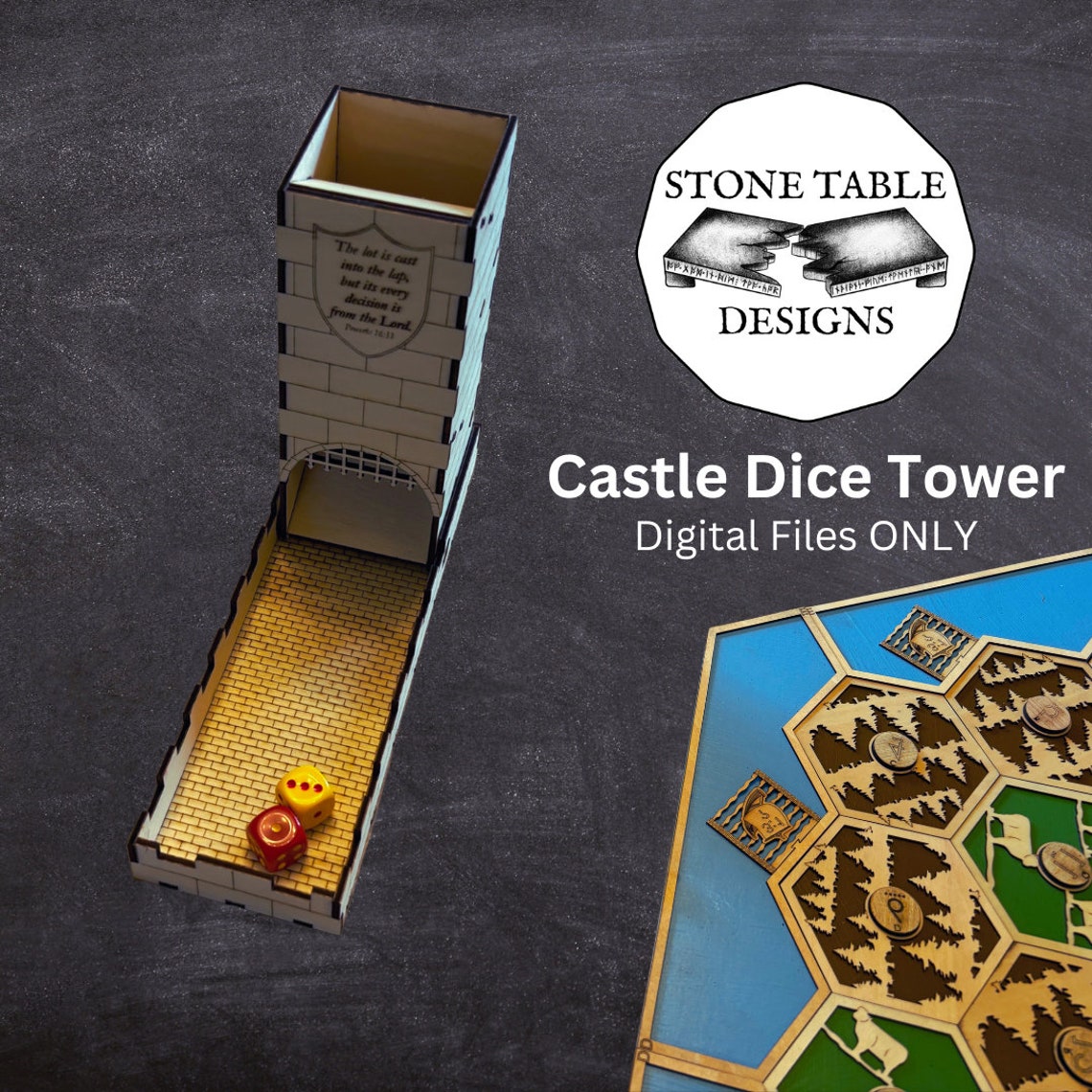 DIGITAL DOWNLOAD - Castle Dice Tower - Laser Cut File - Etsy