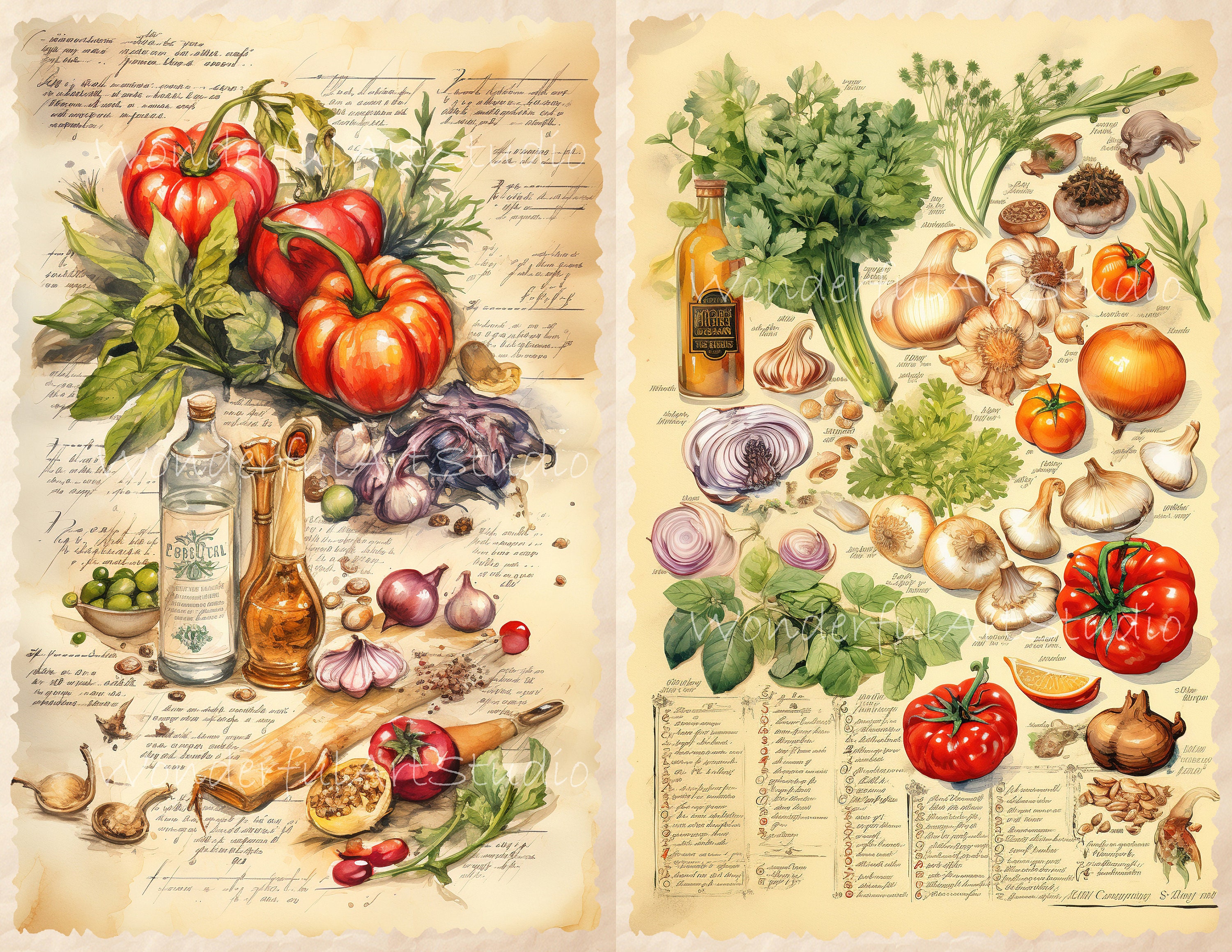 Cooking Junk Journal Vintage Cook Book Digital Scrapbook Healthy ...