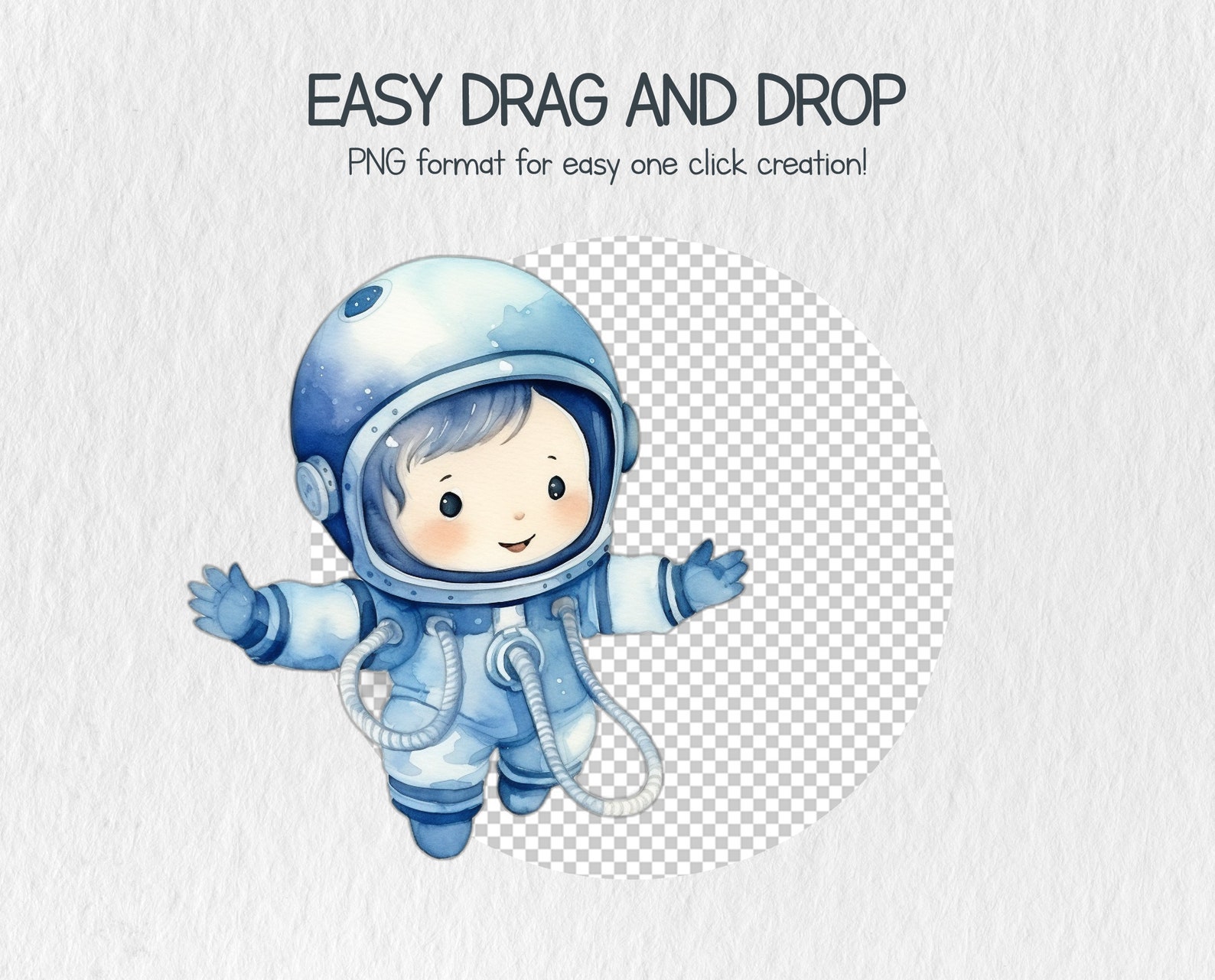 Baby Astronaut Watercolor Clipart, Space Watercolor, Spaceship, Rocket ...