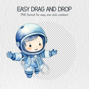 Baby Astronaut Watercolor Clipart, Space Watercolor, Spaceship, Rocket ...