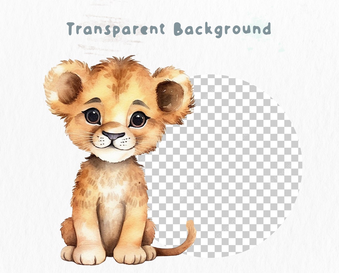 12 Safari Baby Animals Clipart, Baby Jungle Animals, Nursery Decor ...
