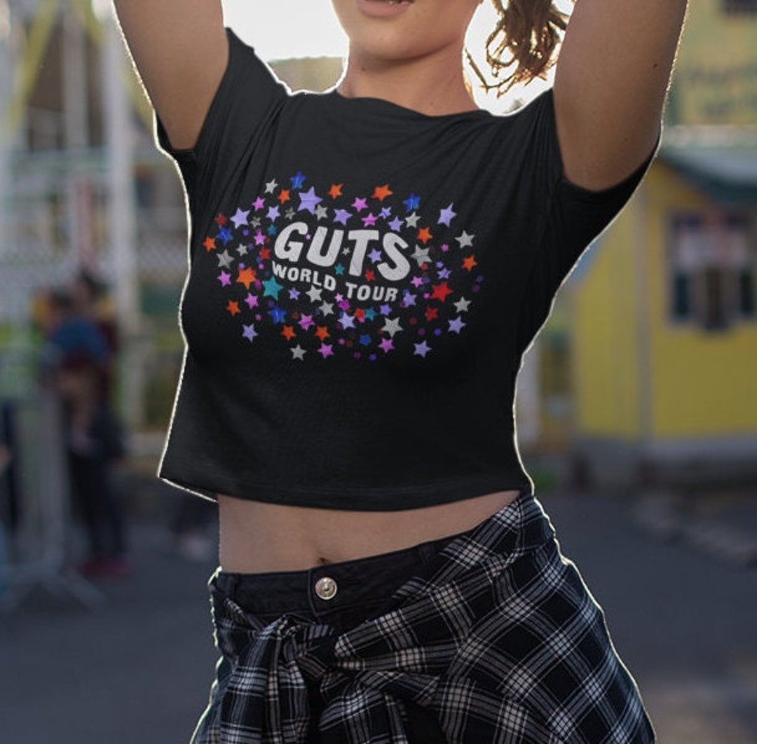 Olivia Rodrigo Guts Tour Flowy Cropped Tee Guts Tour Tee - Etsy
