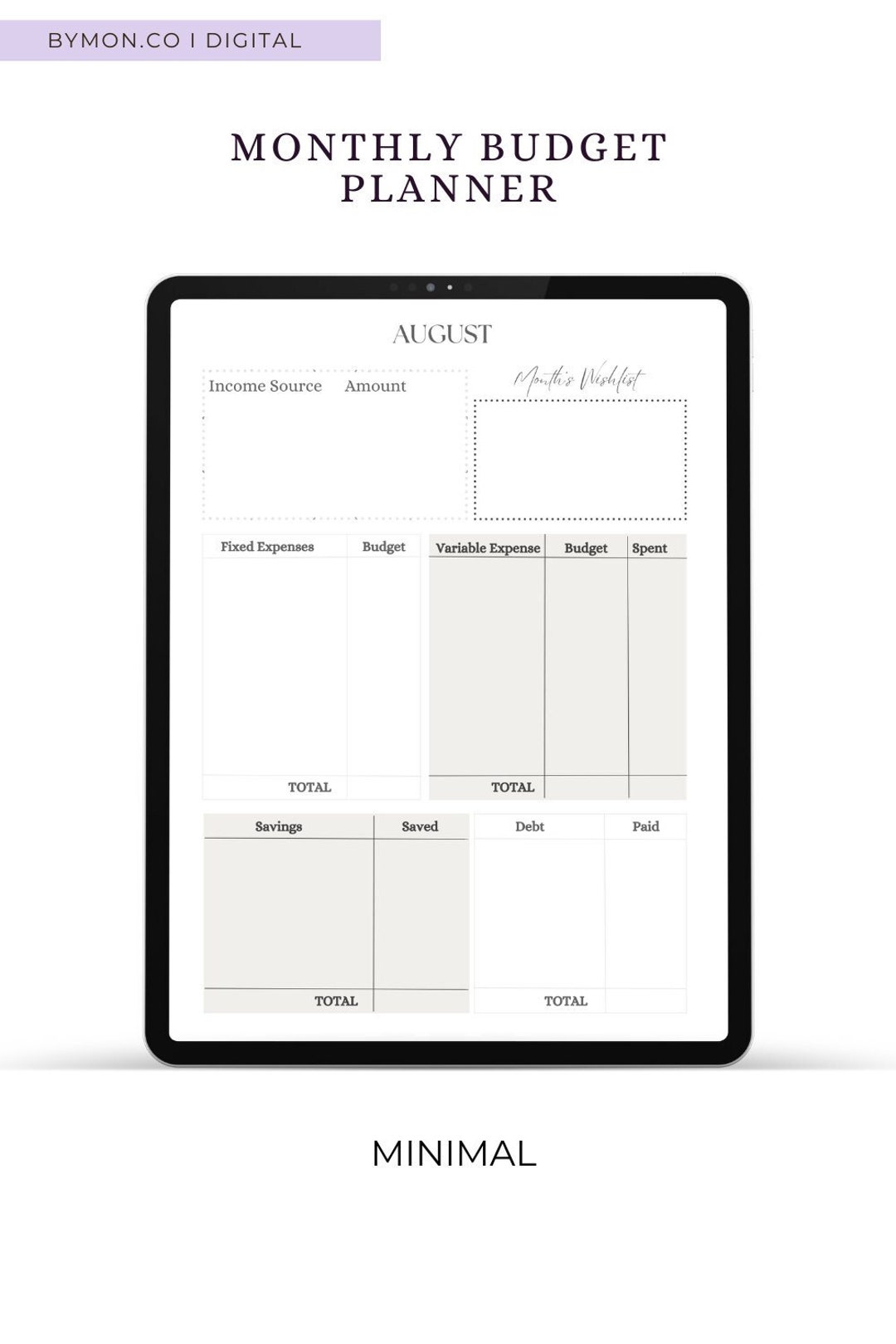 Monthly Budget Planner Printable Instant Download Minimal Etsy monthly-budget-planner-printable-instant-download-minimal-etsy