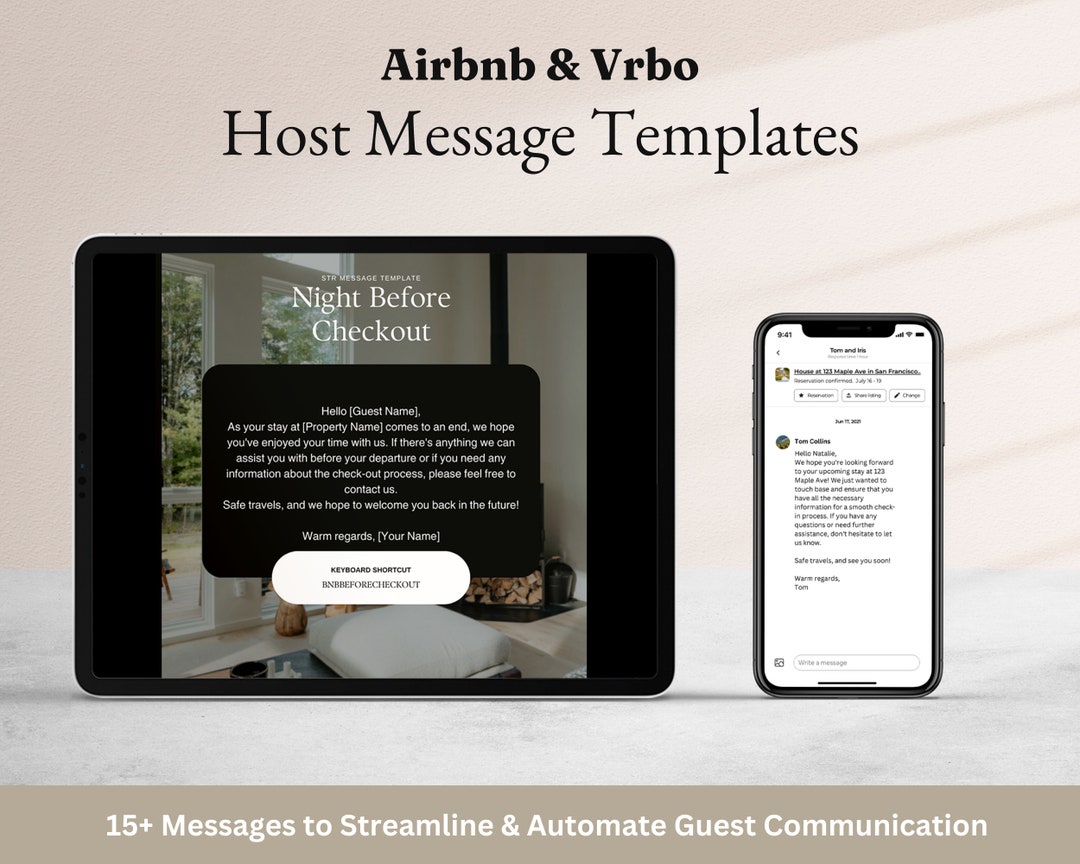 Airbnb & VRBO Short Term Rental Automated Message Templates | Proven ...