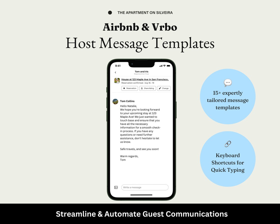 Airbnb Host Message Templates | Vrbo | Airbnb Management | Short Term ...
