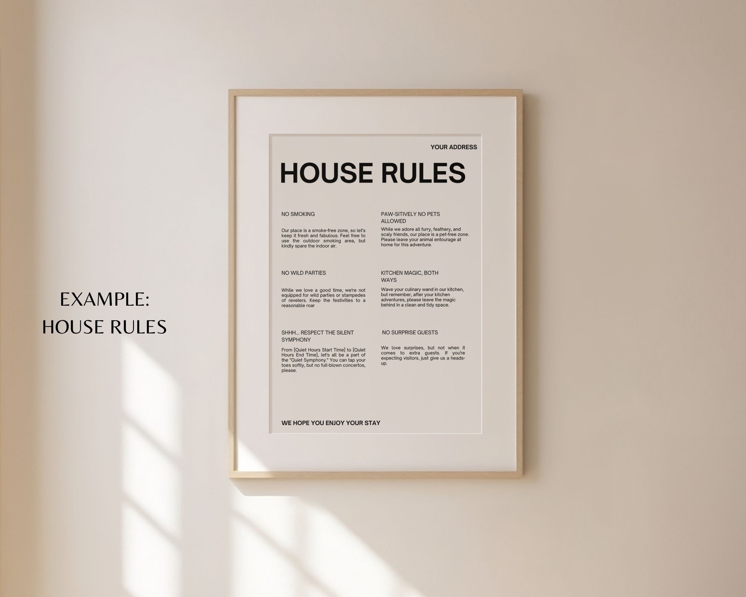 Airbnb Sign Bundle Template | Airbnb Signage | Printable | Canva ...