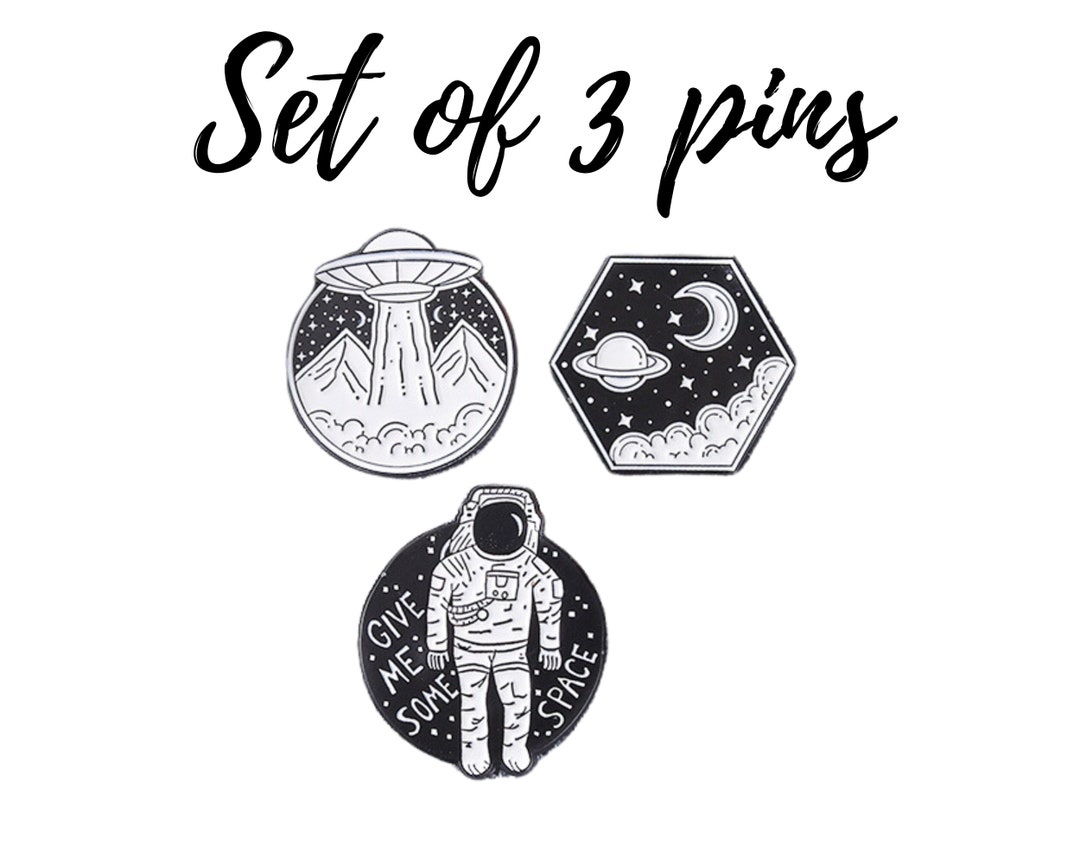 Space Enamel Pin Universe Enamel Pin Astronaut Lapel Pin Etsy