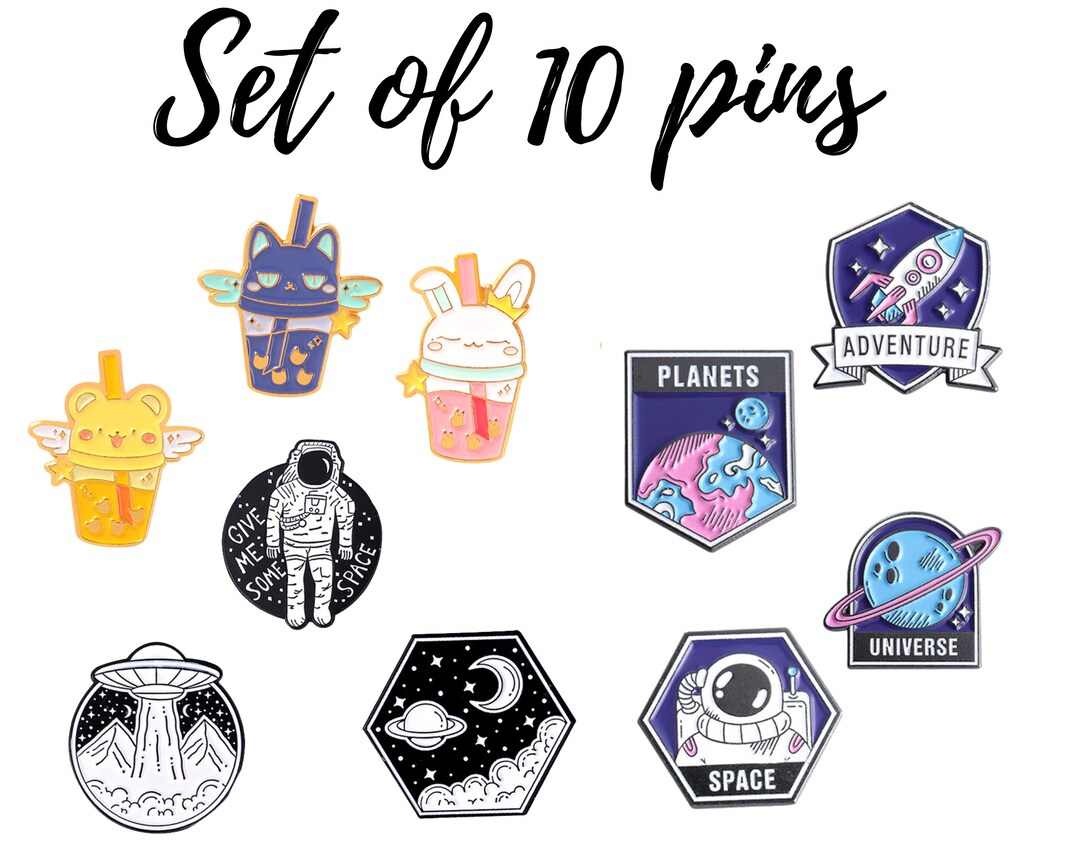 Space Enamel Pin Universe Enamel Pin Astronaut Lapel Pin - Etsy