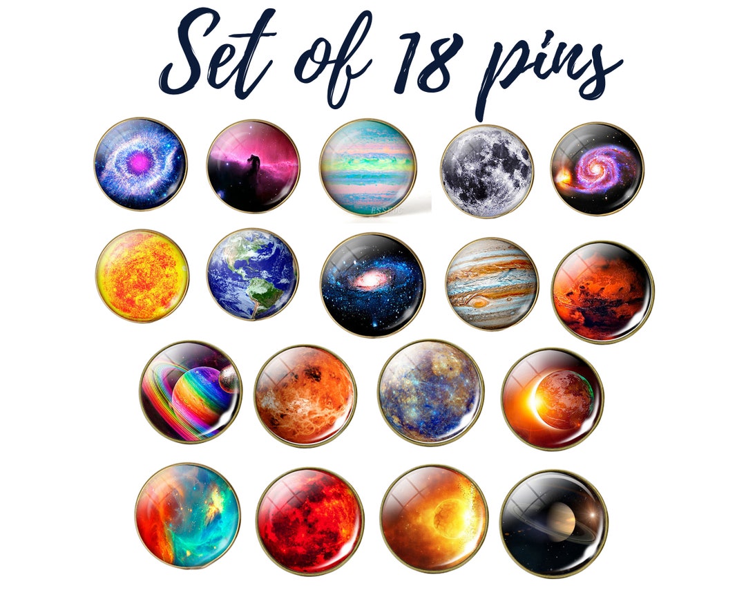 Space Enamel Pin Universe Pin Planets Lapel Pin Moon Badge - Etsy