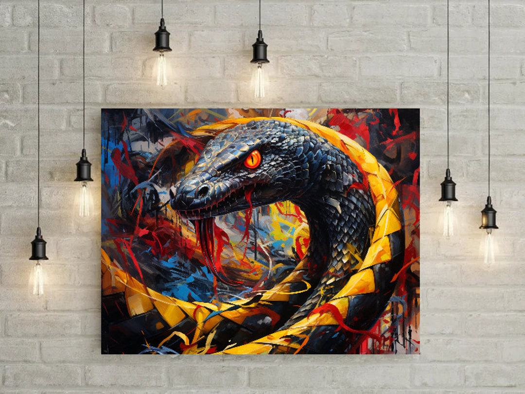 Elegant Venom: Black Mamba Abstract Art Unleashes Captivating Power on ...