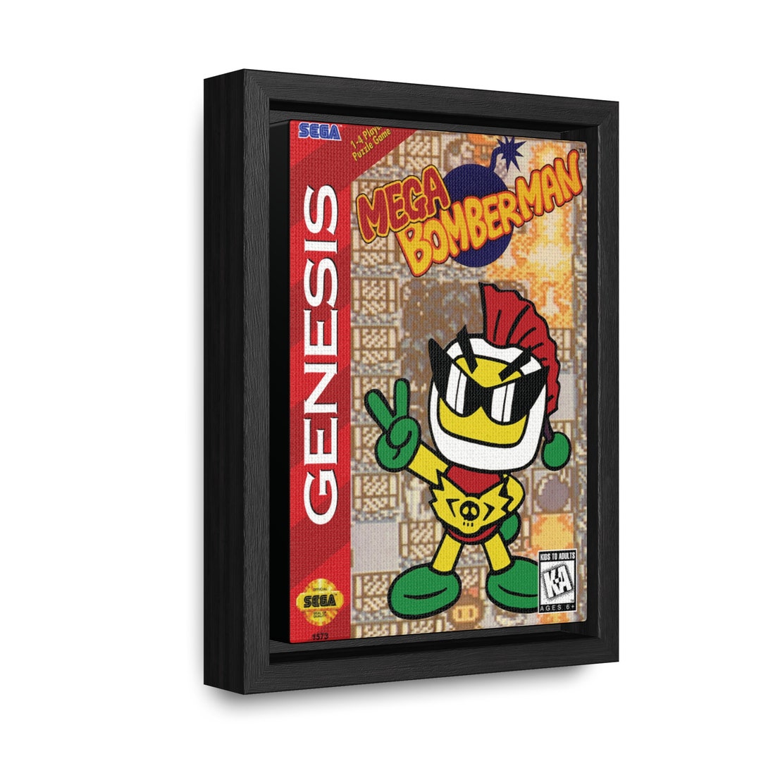 Mega Bomberman Sega Genesis Vertical Frame Canvas Wrap - Etsy
