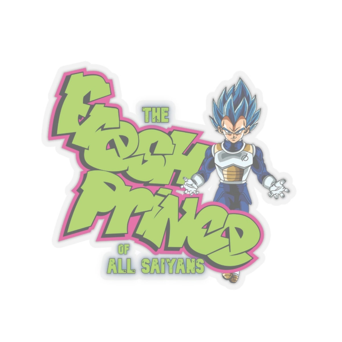 Fresh Prince Vegeta Kiss-cut Stickers Dbz Stickers - Etsy