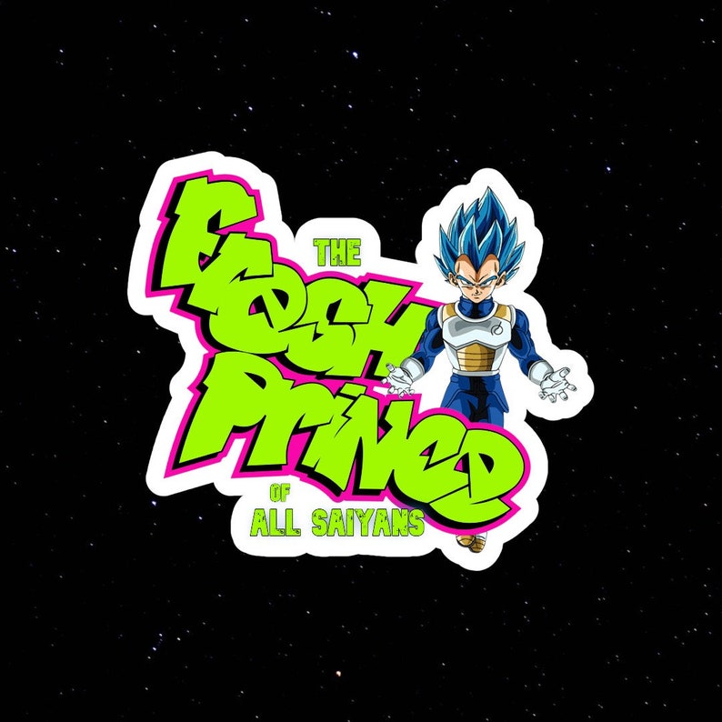 Fresh Prince Vegeta Kiss-cut Stickers Dbz Stickers - Etsy