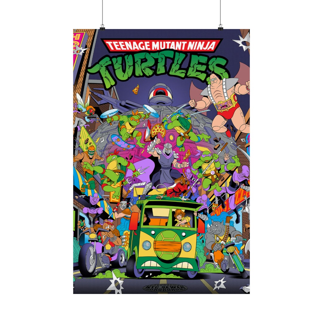 TMN Turtles 80's TV CARTOON Premium Matte Vertical Posters - Etsy