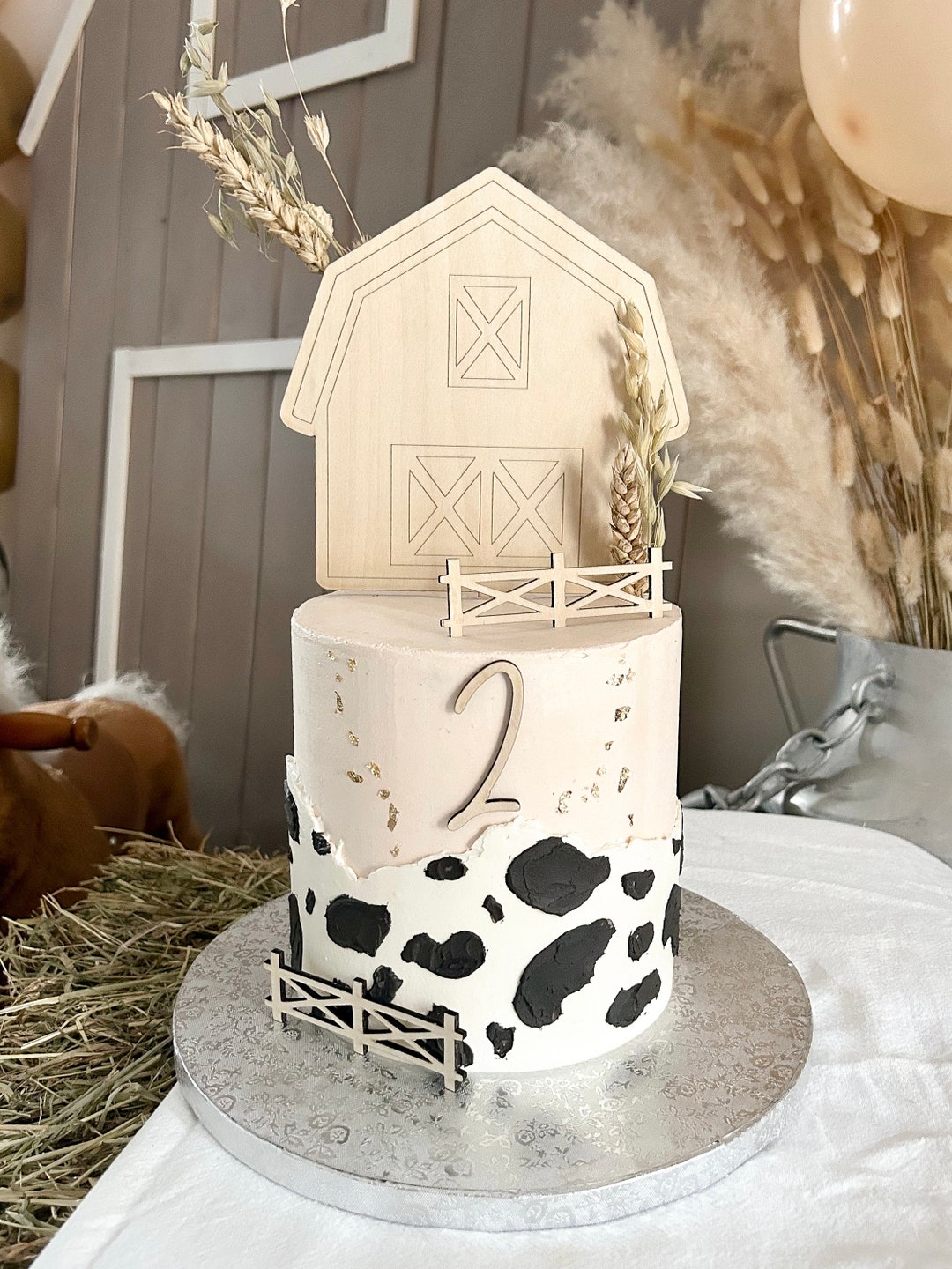 Farm Cake Topper - Cake Topper - Layer Cake - Farm Party - Cake ...