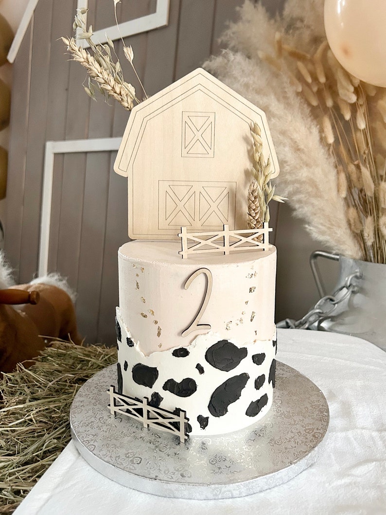 Farm Cake Topper - Cake Topper - Layer Cake - Farm Party - Cake ...